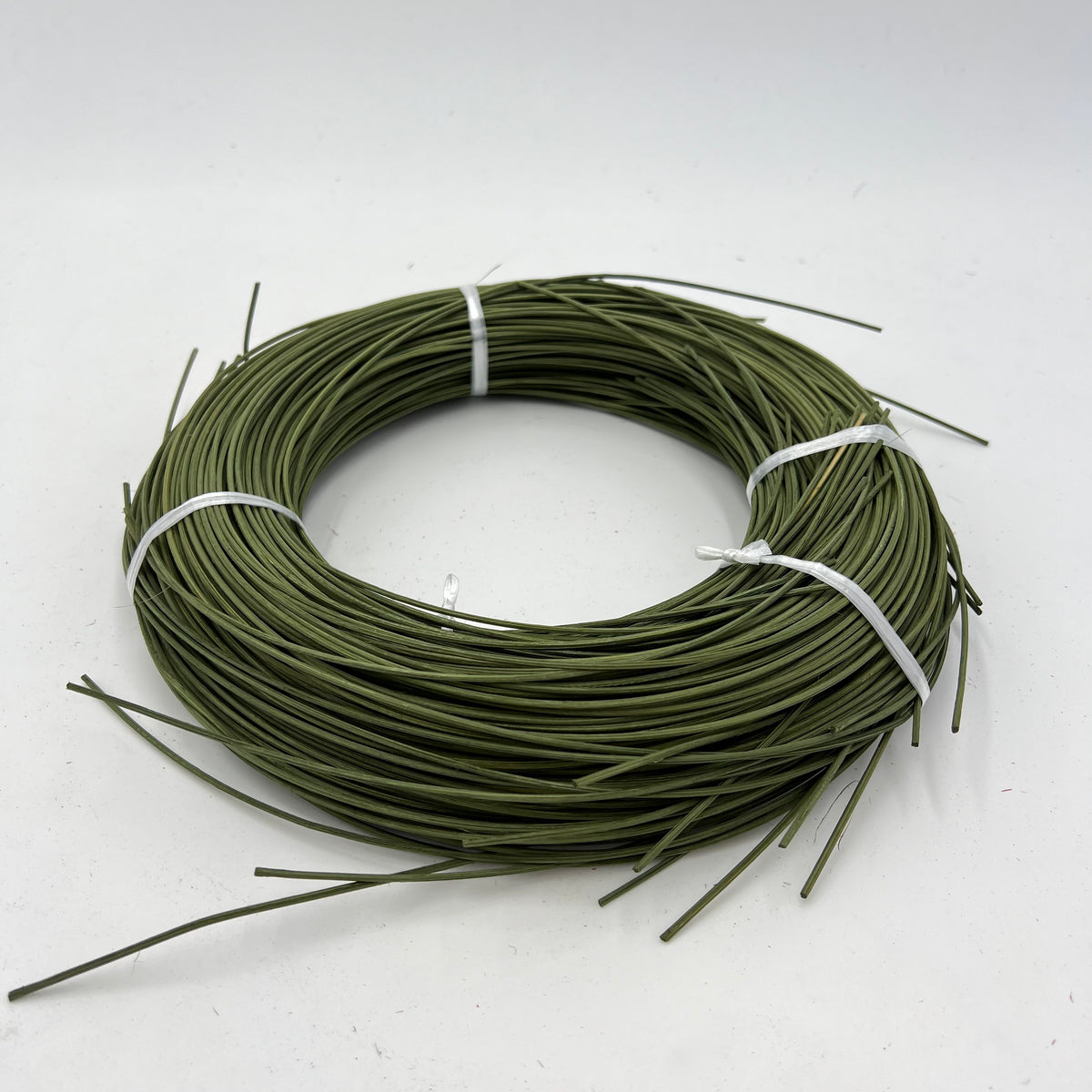 Moss Green - #2 Round - Dyed Reed (1/2 lb coil) – Basket Makers Supply