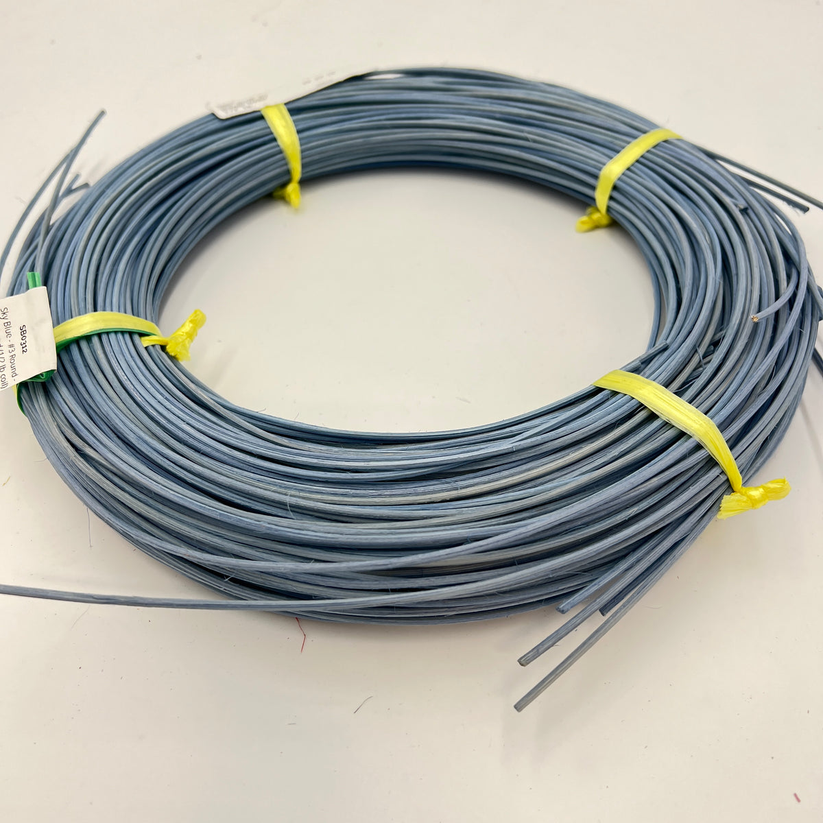 Sky Blue - #3 Round - Dyed Reed (1/2 lb coil) – Basket Makers Supply