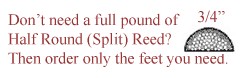 3/4 inch Half Round Reed - sold by the foot – Basket Makers Supply